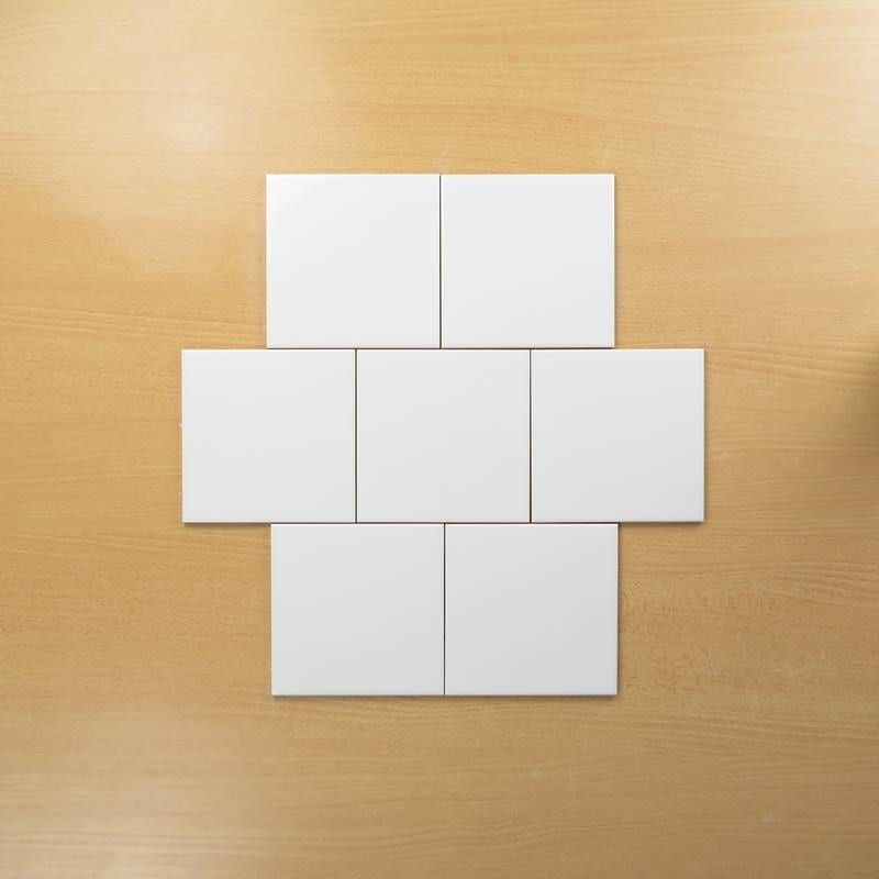 Square Gloss White Wall Tile | 152mm x 152mm - Tile Warehouse