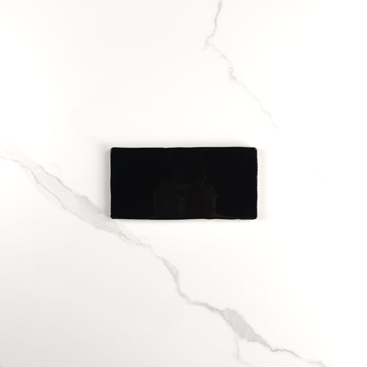 Subway Tile | Black Gloss Irregular Edge- Tile Warehouse