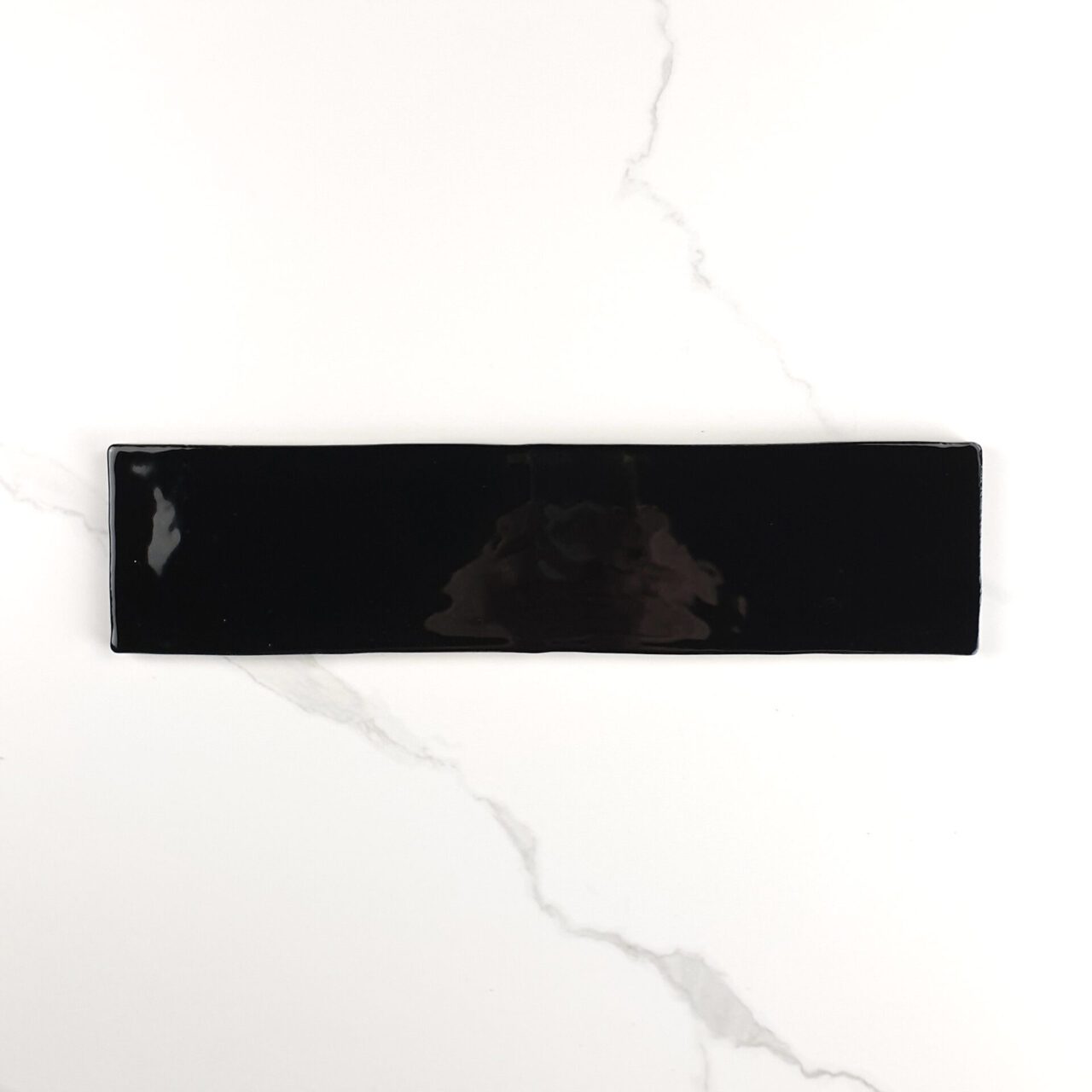 Subway Tile | Black Gloss Irregular Edge- Tile Warehouse
