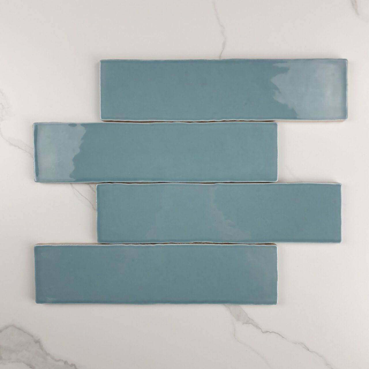 Subway Tile | Blue Lagoon Gloss Irregular Edge- Tile Warehouse