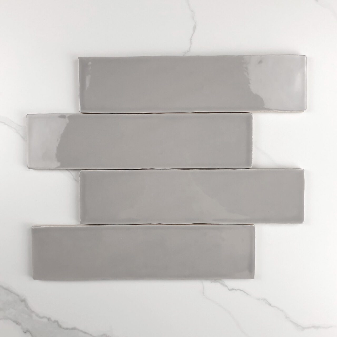 Subway Tile | Grey Gloss Irregular Edge- Tile Warehouse