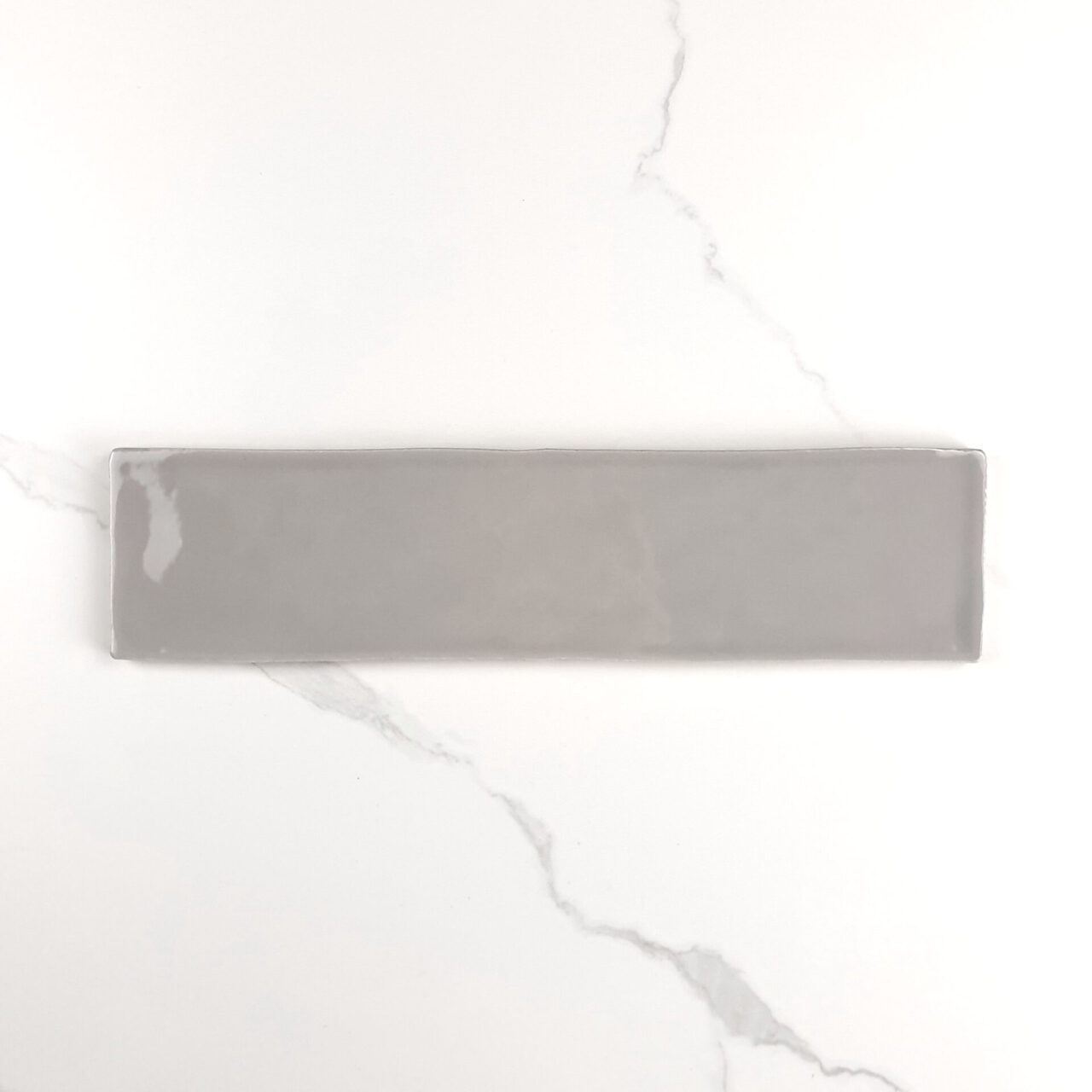 Subway Tile | Grey Gloss Irregular Edge- Tile Warehouse