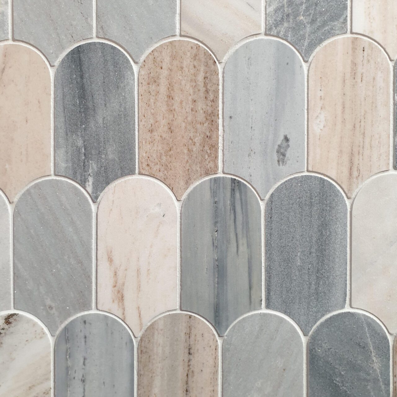 Artemis Blue Sandstone Feather Mosaic Tiles - Tile Warehouse