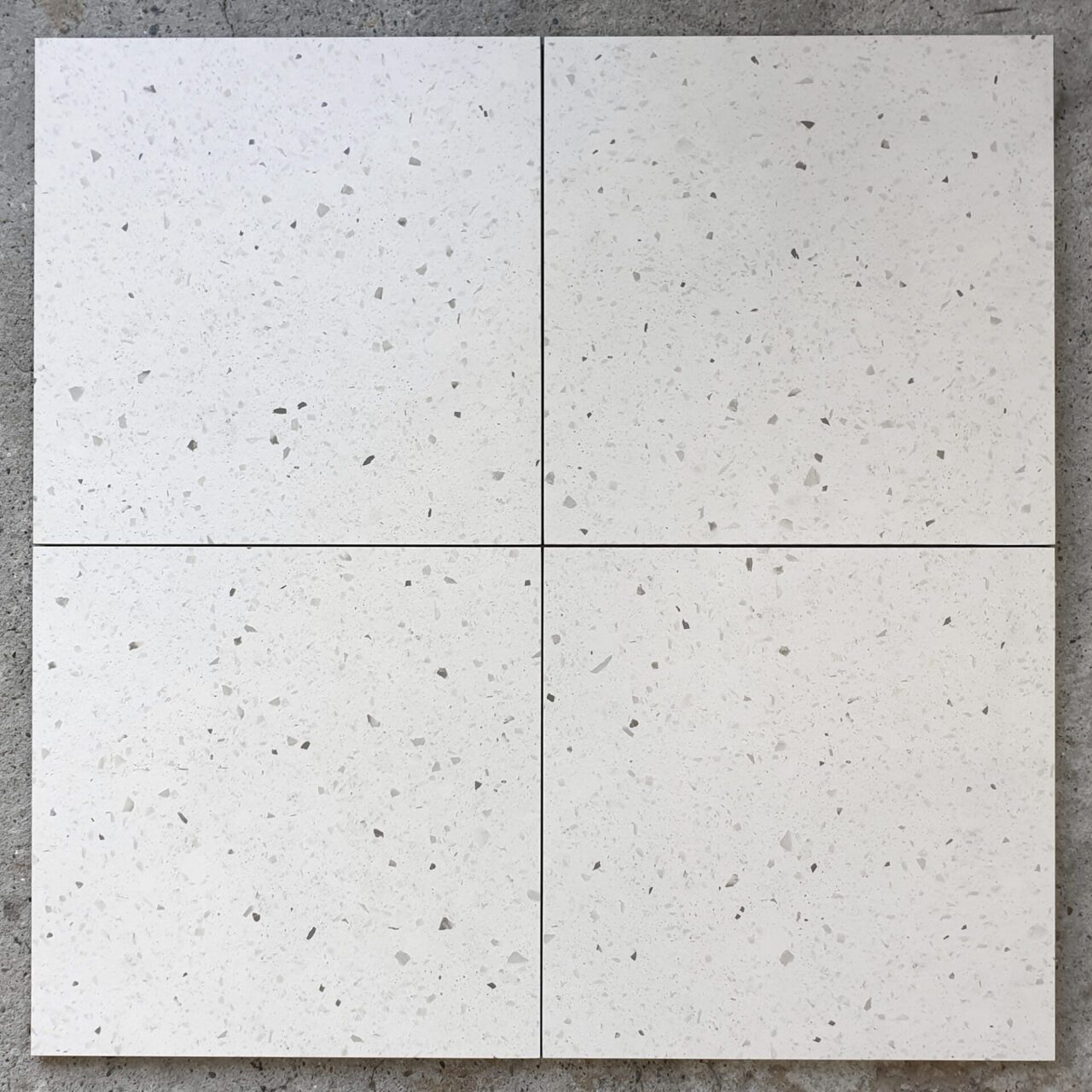 Mizar White Terrazzo Tile | 300mm x 300mm - Tile Warehouse